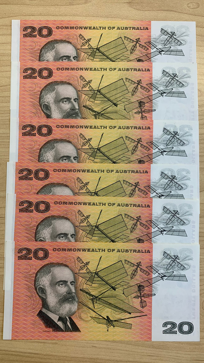 Commonwealth Of Australia 1972 R404 $20 Phillips Wheeler Banknote Run ...