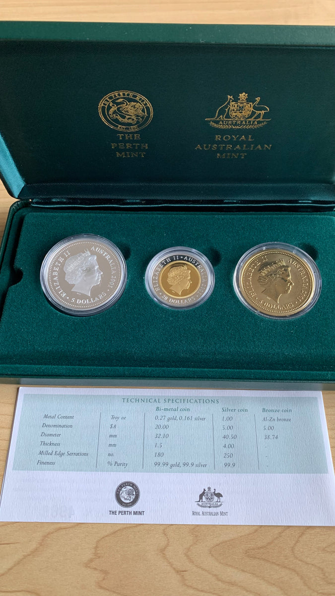 Australia 2001 Royal Australian Mint Sir Donald Bradman Cricket Gold S ...